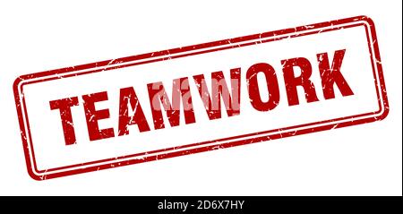 teamwork stamp. square grunge sign isolated on white background Stock Vector Image & Art - Alamy