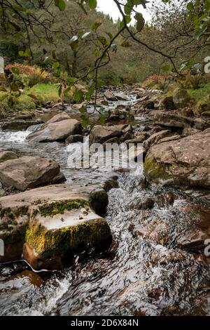 Blaen y Glyn Isaf on the Talybont Waterfalls Walk, Talybont Wales UK ...