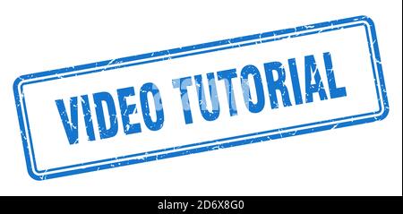 video tutorial square stamp. video tutorial grunge sign set Stock ...