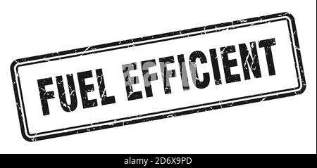 fuel efficient stamp. square grunge sign isolated on white background ...
