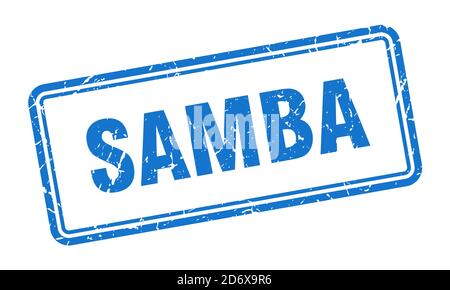 samba stamp. square grunge sign on white background Stock Vector Image ...