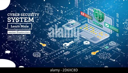 cyber security concept Stock Vector Image & Art - Alamy