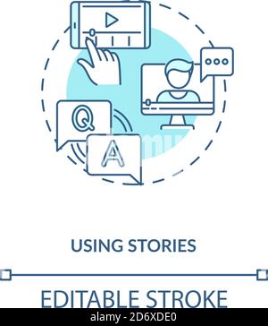 Stories turquoise concept icon Stock Vector Image & Art - Alamy