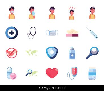 boy with runny nose and symptoms of cold. Cute children as medical ...