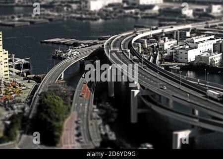 Diorama style photo of the highway Stock Photo - Alamy
