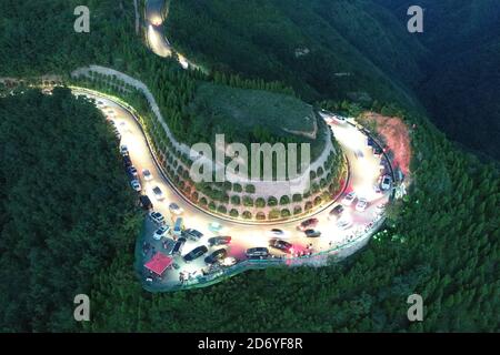 Aerial photo shows vehicles driving on Yichuan-Xin'an expressway in ...