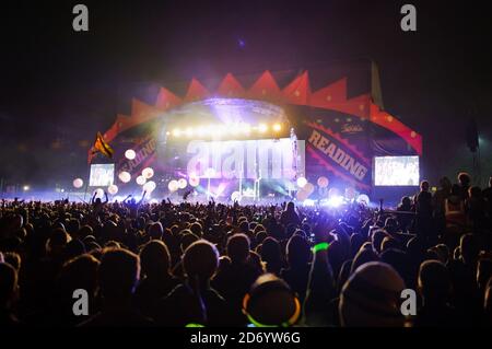 Muse performing during the third day of the Reading Festival in ...