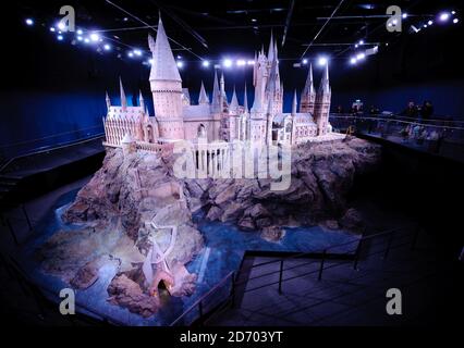 The hand-made 1:24 scale model of Hogwarts, which was used in the ...