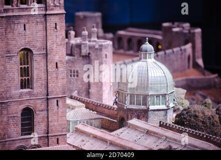 The hand-made 1:24 scale model of Hogwarts, which was used in the ...