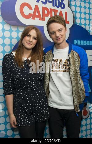 Conor Maynard and presenter Kat Shoob backstage at Capital FM's ...