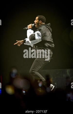 Drake performing at the O2 Arena in east London Stock Photo - Alamy