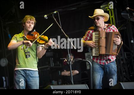 Big Chair performing at the Womad festival, in Charlton Park, Wiltshire ...