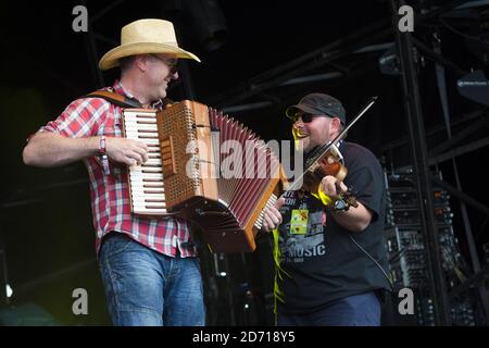 Big Chair performing at the Womad festival, in Charlton Park, Wiltshire ...