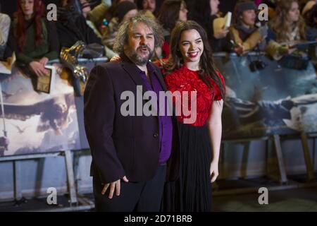 Peter Jackson and his daughter, Katie Jackson, arrives for the premiere ...