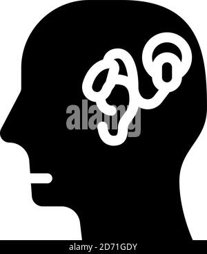 cochlear implant glyph icon vector. cochlear implant sign. isolated ...
