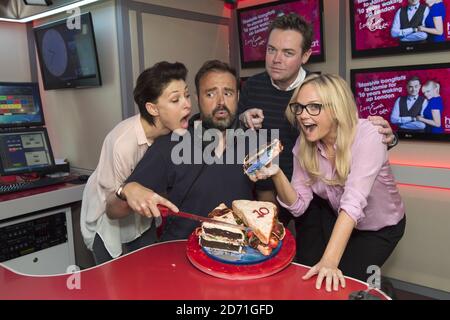 Heart Breakfast presenters Jamie Theakston and Emma Bunton during a ...