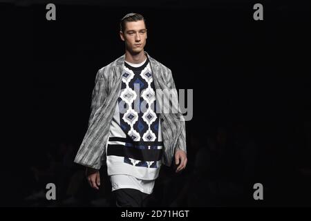 Models on the catwalk at the Casley Hayford fashion show, held at the ...