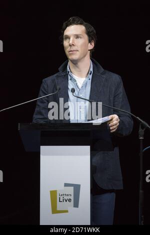 Benedict Cumberbatch reading during the sixth night of the Letters Live ...