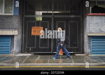 General view of the Holmefield House estate in North Kensington, London ...