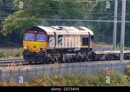 Class 66 deisel electric freight locomotive number 66776 of GBRF on the ...