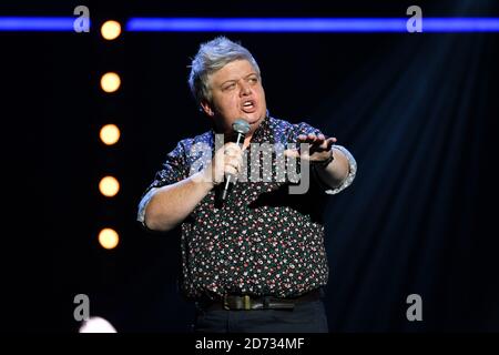Susie McCabe performing during the Teenage Cancer Trust comedy night ...
