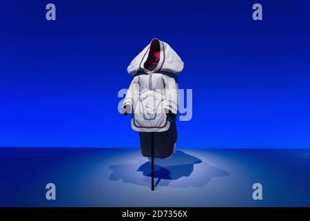 An amauti, a parka made with a built-in sack for a baby, on display at ...