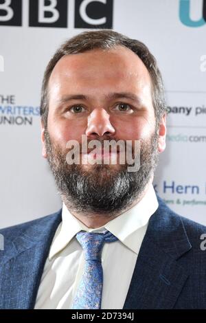 John Finnemore arrives at The Writers' Guild Awards 2020 held at the ...