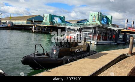 Dorset Police Marine Section and Poole Bridge (also known as Poole ...