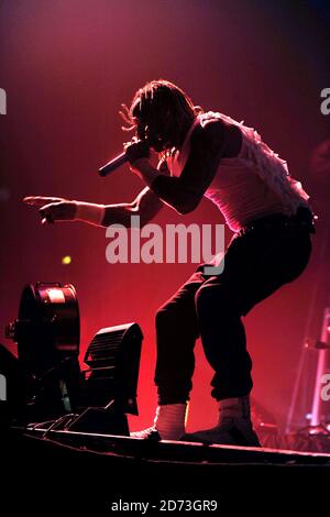 Maxim Reality of the Prodigy on stage at Wembley Arena in north London ...