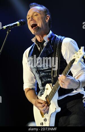 Gary Kemp of Spandau Ballet performs live at the O2 Arena in London, UK ...