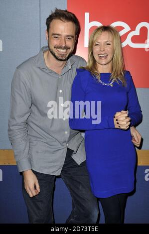 Amanda Holden poses for photographs with Jamie Theakston, after ...