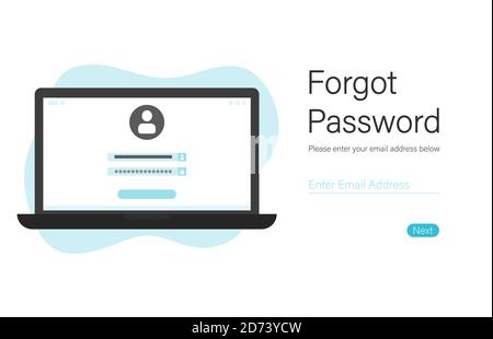 Forgot password. Vector template for Web banner Stock Vector Image ...
