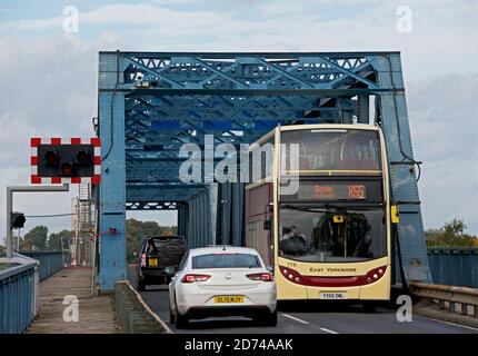 Boothferry swing bridge, carrying the A614 road across the River Ouse ...
