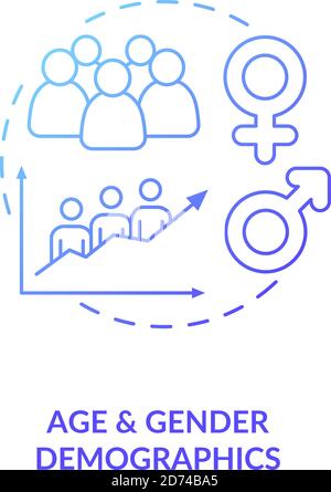 Age and gender demographics concept icon Stock Vector Image & Art - Alamy