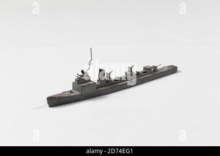 Antique toy warship made of wood Stock Photo - Alamy
