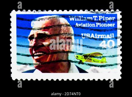 William Piper, Aircraft Manufacturer with his Piper Cub Stock Photo - Alamy