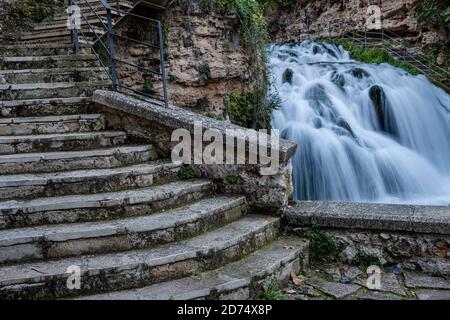 Trillo waterfall, La Alcarria, Guadalajara, Spain Stock Photo - Alamy