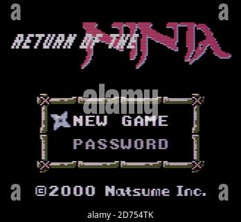 Ninja Boy 2 - Nintendo Gameboy Videogame - Editorial use only Stock ...