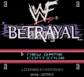 WWF Betrayal - Nintendo Game Boy Color Videogame - Editorial use only ...