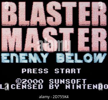 Blaster Master Enemy Below - Nintendo Game Boy Color Videogame - Editorial use only Stock Photo ...