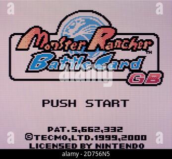 Monster Rancher Battle Card - Nintendo Game Boy Color Videogame ...