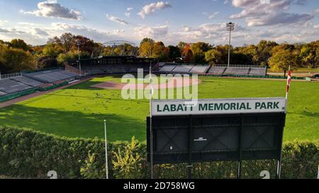 Labatt Park London Ontario Aerial with scoreboard sign Stock Photo - Alamy