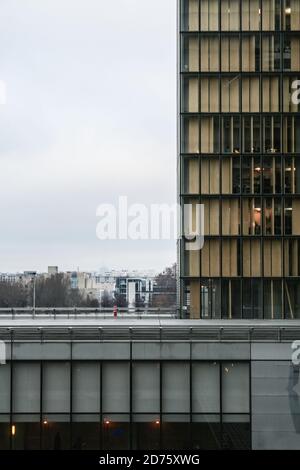 Facade of National Library of France by Dominique Perrault Stock Photo ...