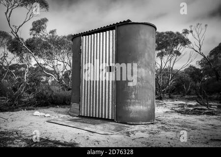 An Australian outback long-drop toilet - also known as a Dunny Stock ...