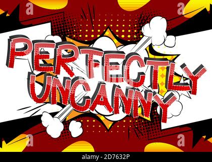 Uncanny Comic book style cartoon words on abstract colorful comics ...