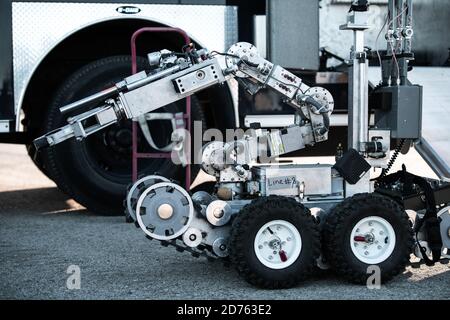 An F6A robot used explosive ordnance disposal Airmen 51st Civil ...