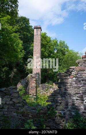 Aberdulais Falls, Neath Port Talbot, Wales. The falls and waters of the ...