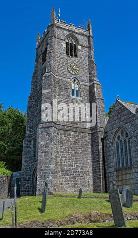 St Neots Church Cornwall UK pre-reformation glazing stain glass windows ...