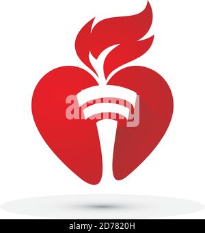 Torch icon on background for graphic and web design. Simple ...