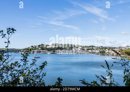 Yachts sailing out of the harbour on a bright sunny morning, Kinsale ...